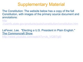 The Electoral College Part I | PPT