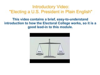 The Electoral College Part I | PPT