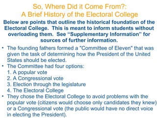 The Electoral College Part I | PPT