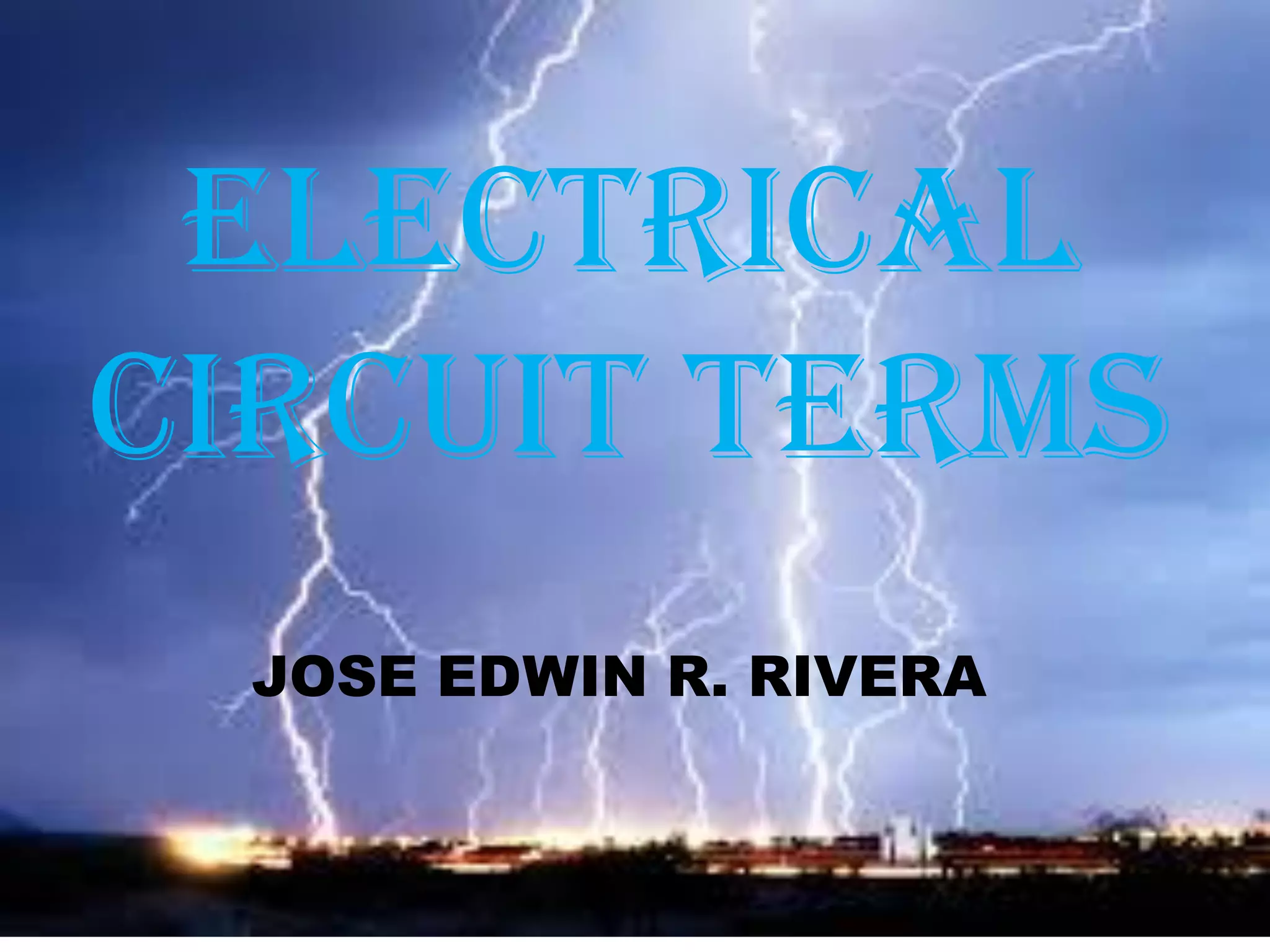 T he electric circuit term | PPT