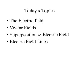 The Electric Field_ Lecture 5.ppt ewt field theory | PPT