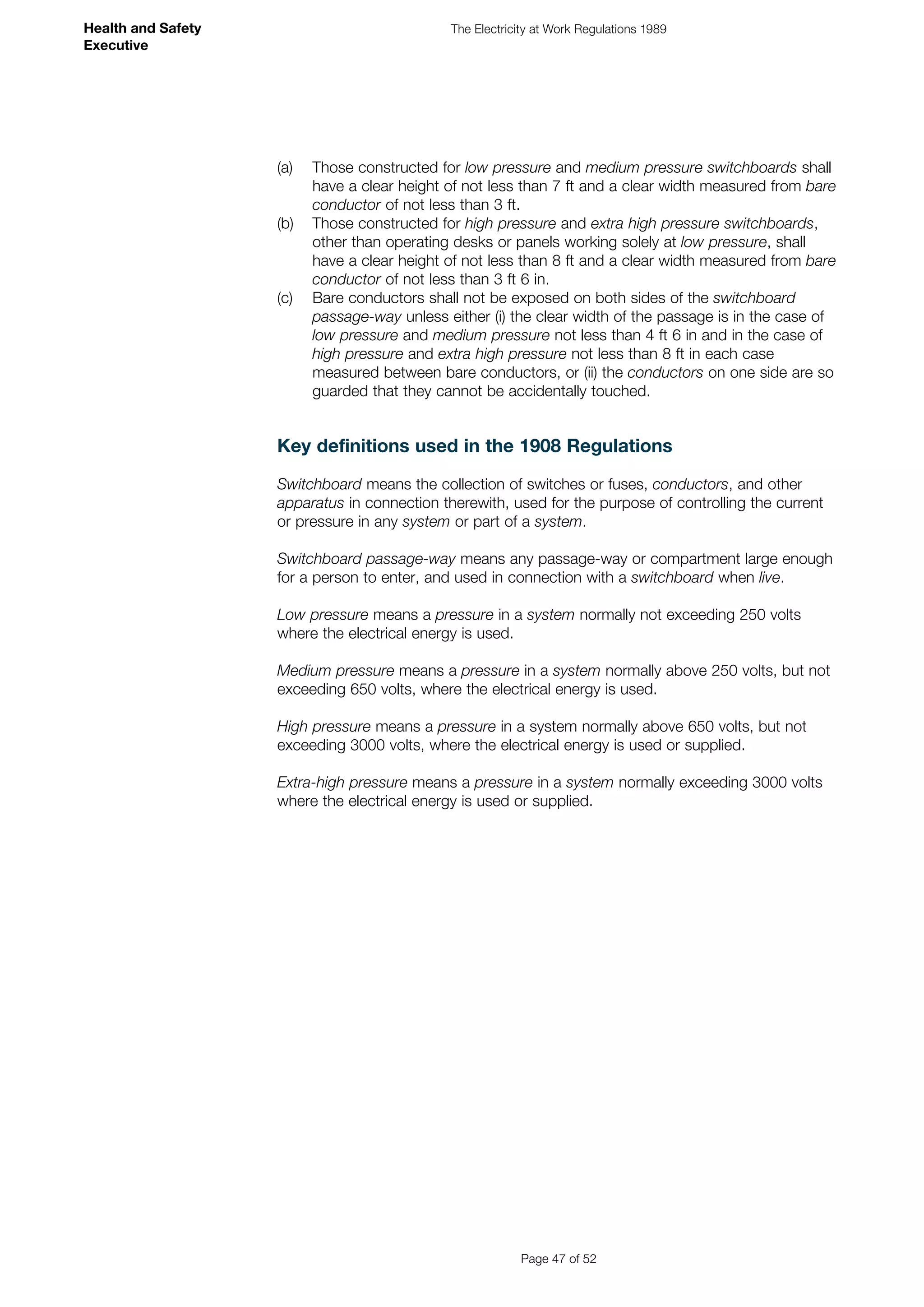 The electricity at work reg 1989 | PDF
