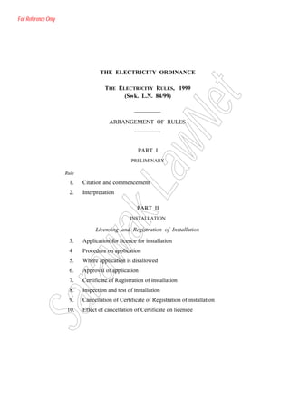 The electricity rules 1999 | PDF
