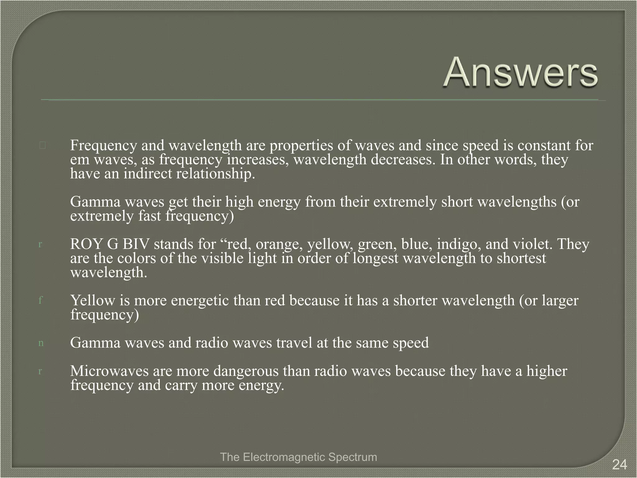 The Electromagnetic Spectrum | PPT