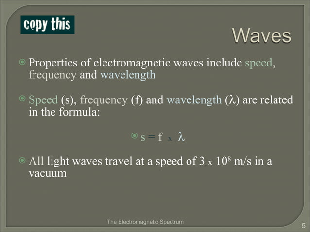 The Electromagnetic Spectrum | PPT
