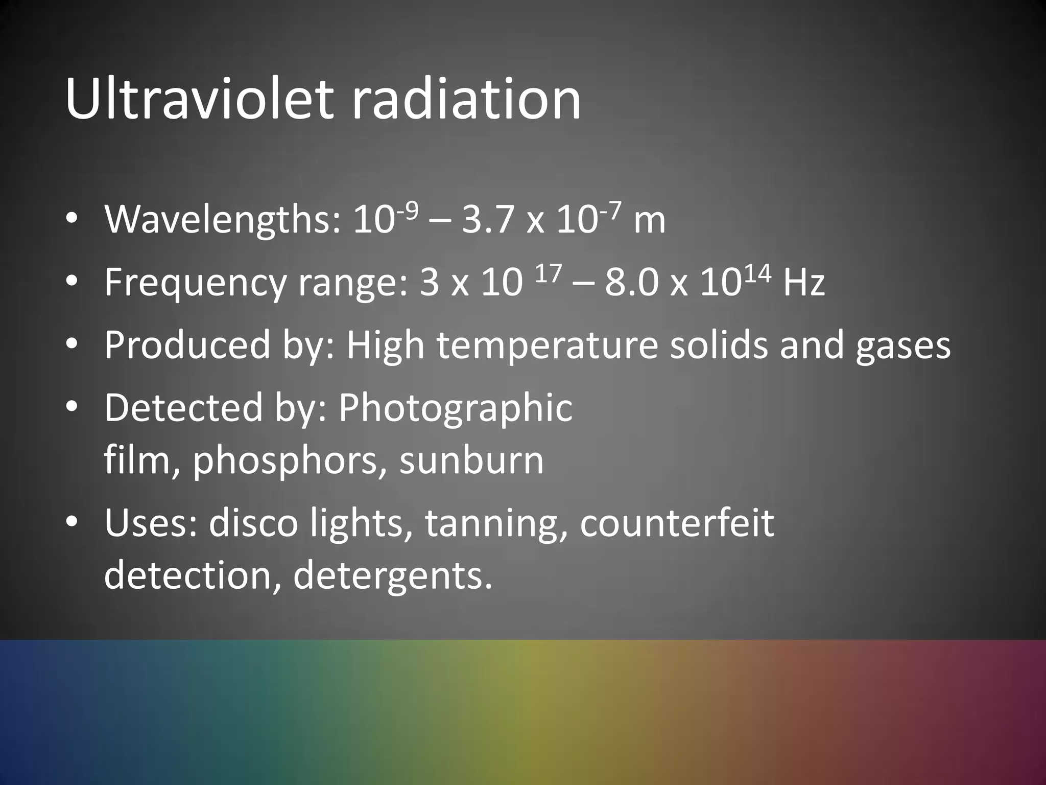 The electromagnetic spectrum | PPTX