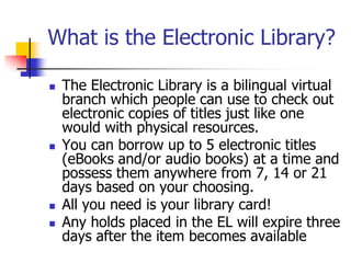 The electronic library and ereaders | PPTX
