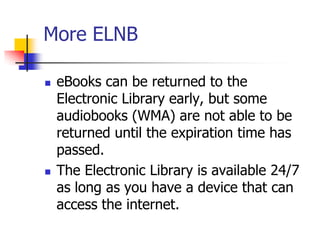 The electronic library and ereaders | PPTX