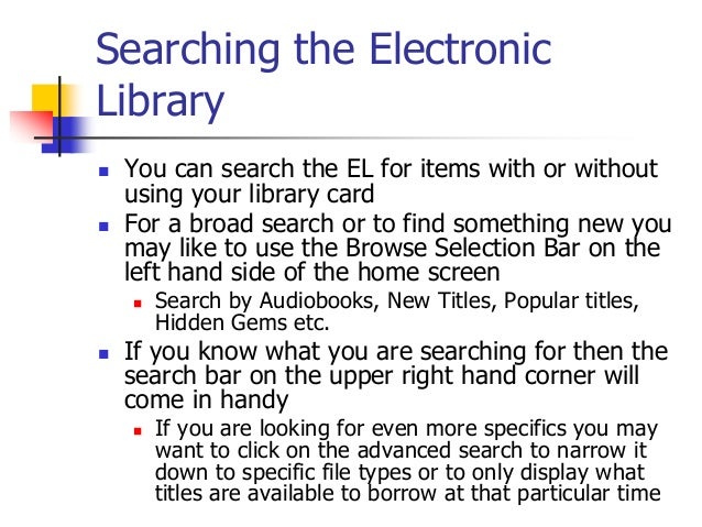 The electronic library and ereaders