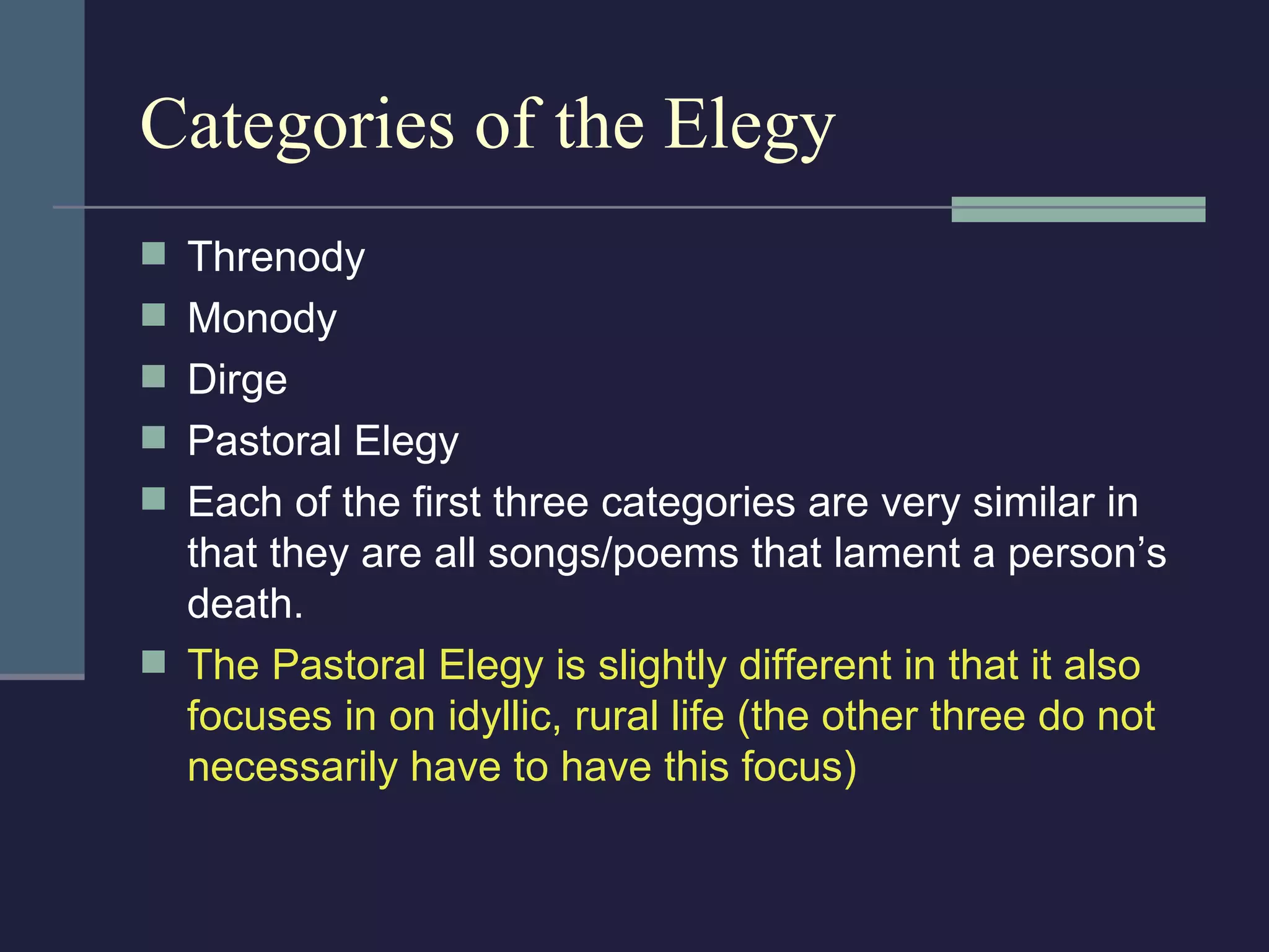 The Elegy | PPT