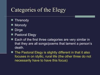 The Elegy | PPT