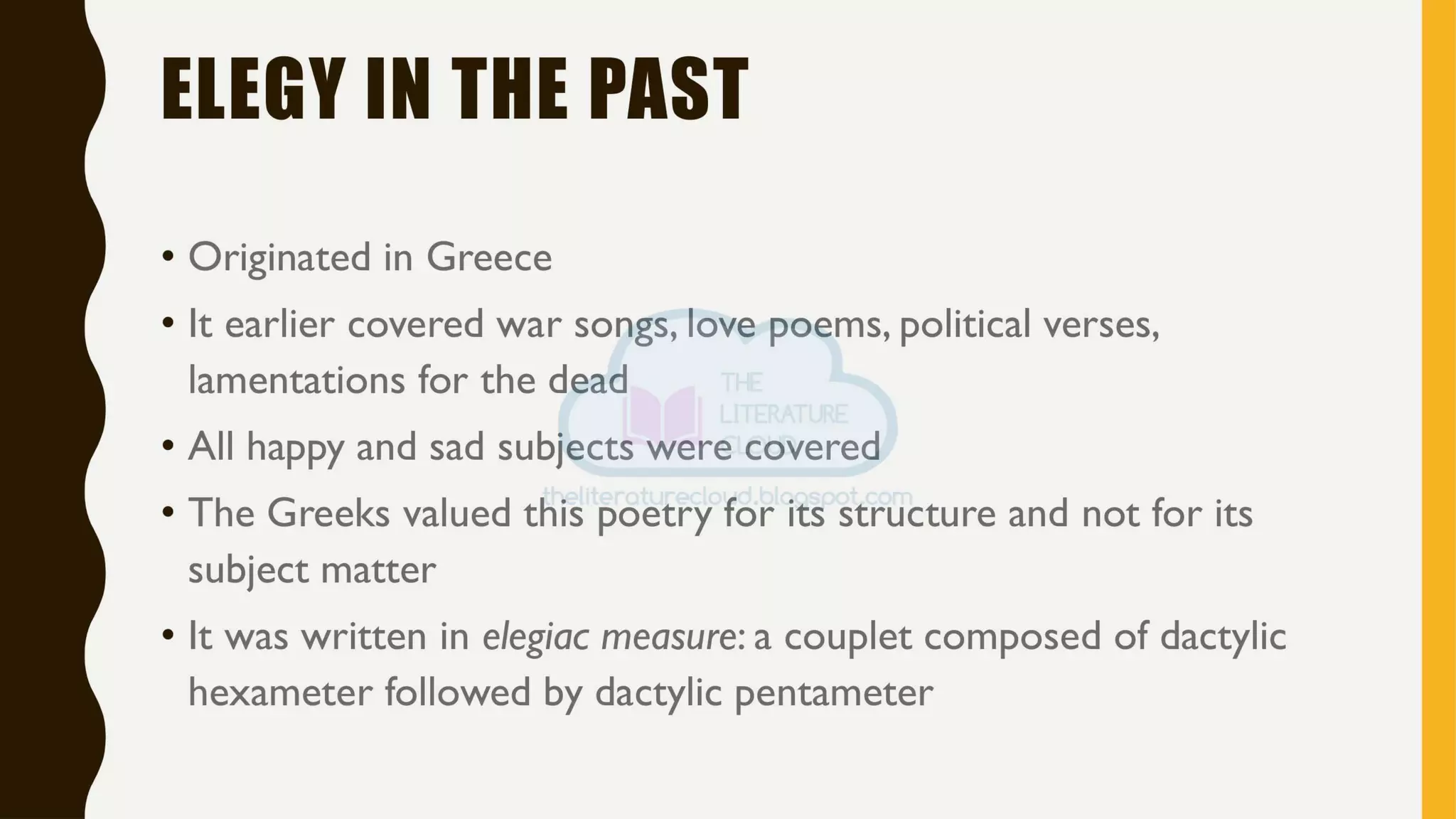 The elegy | PPT