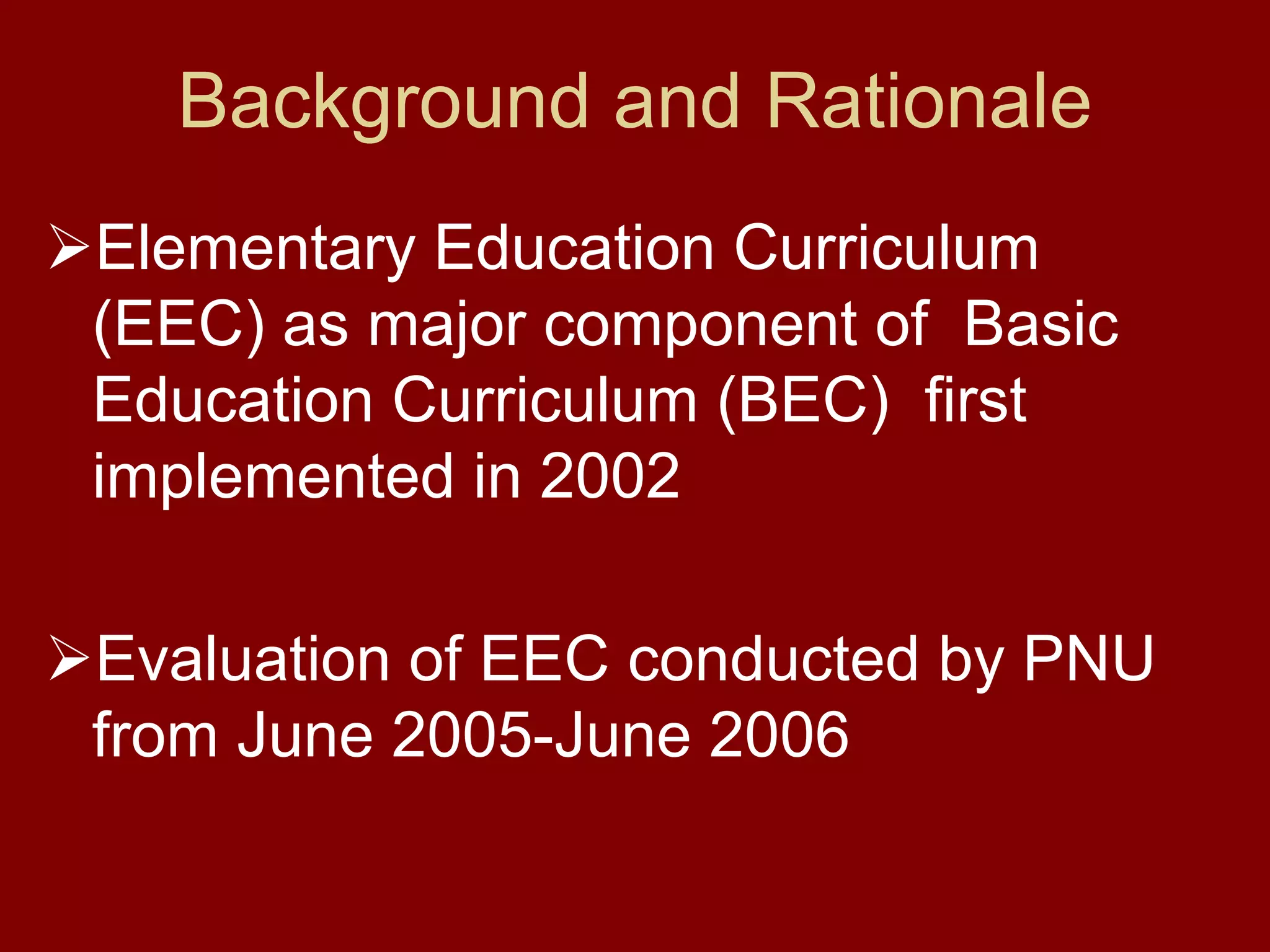 The elementary curriculum | PDF