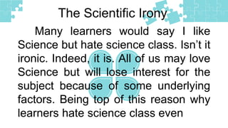 The elementary science curriculum | PPTX