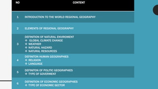The element of regional geography | PPT