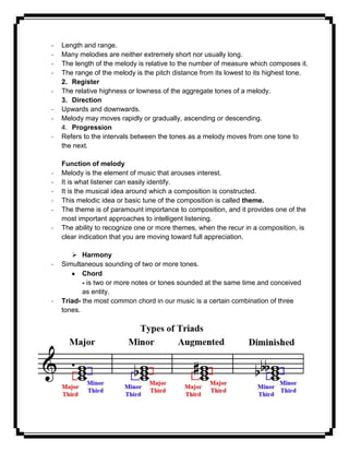 The elements and organization of music | DOCX
