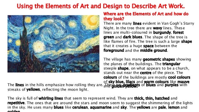 Analyzing Art Work Made Easy! Designed For Young Art Students