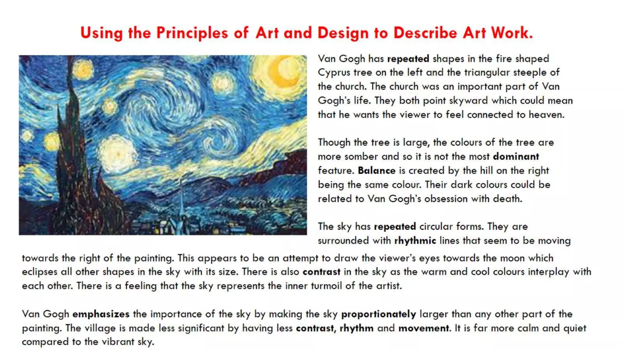 Analyzing Art Work Made Easy! Designed For Young Art Students | PPT