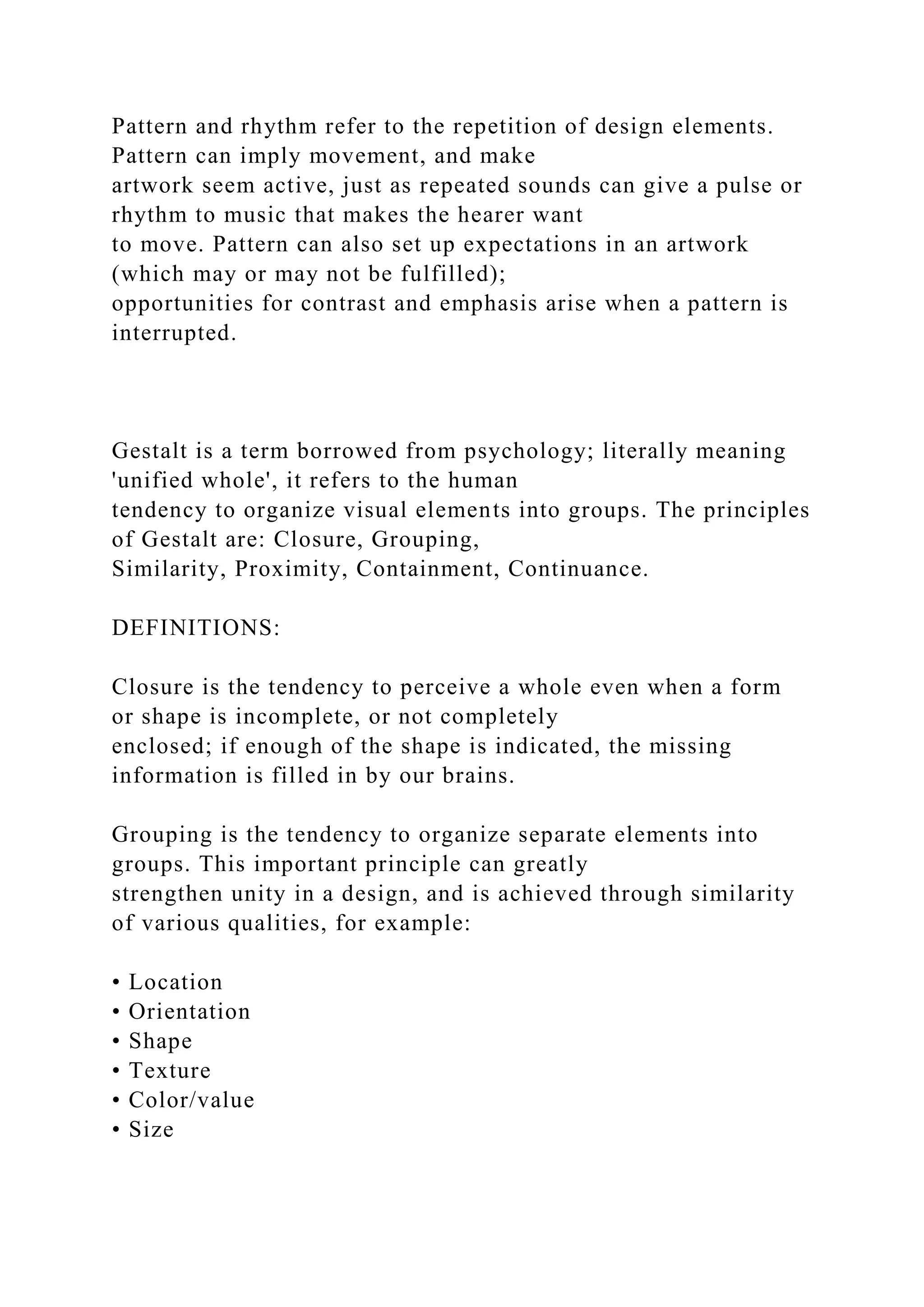 The Elements and Principles of Design A Guide to Design Term.docx