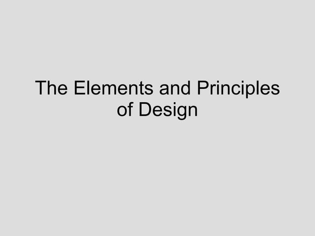 The elements n_principles_of_design new powerpoint with artists works | PPT