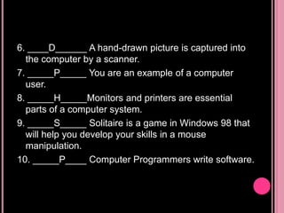 The elements of a computer system | PPTX