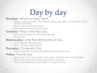 The elements of a fairy tale and the | PPTX