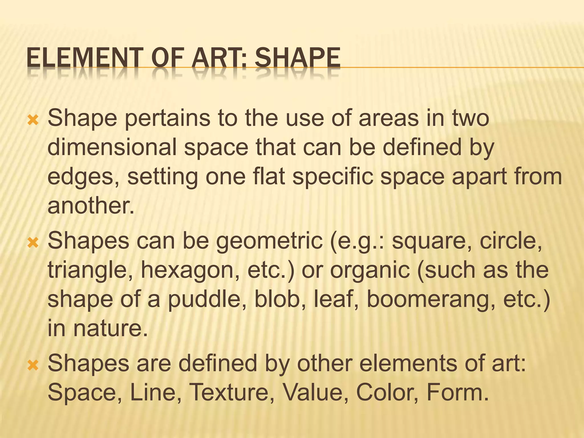 The Elements of Art | PPTX