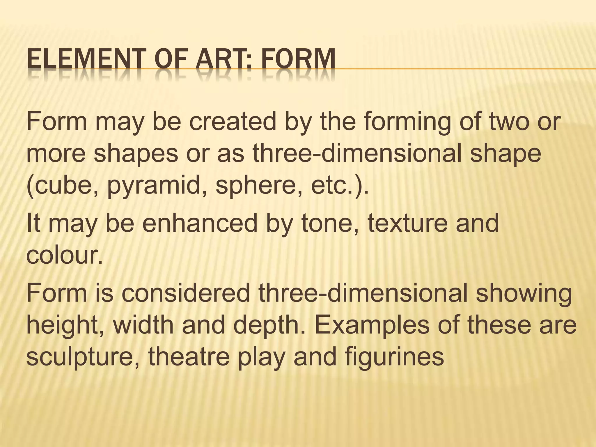 The Elements of Art | PPTX