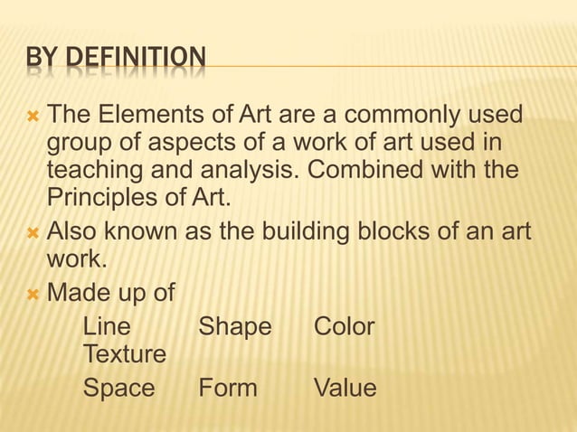 The Elements of Art | PPTX