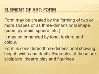 The Elements of Art | PPTX