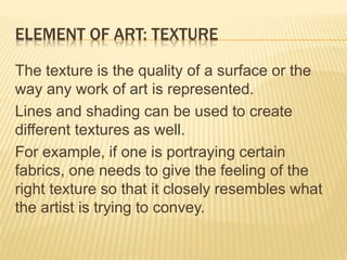 Elements Of Art Texture Examples