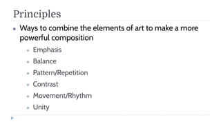 The Elements of Art and Principles of Design | PDF