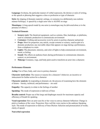 The elements of drama | PDF