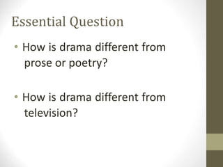 the elements of drama.pptx | Drama | Genres