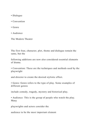 The Elements Of DramaThe elements of drama, by which d.docx