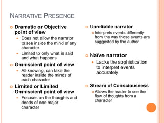 The elements of fiction | PPTX