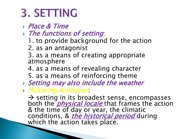 The elements of fiction | PPT
