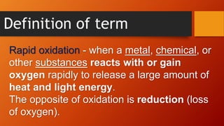 THE ELEMENTS OF FIRE TRIANGLE Disaster r | PPTX
