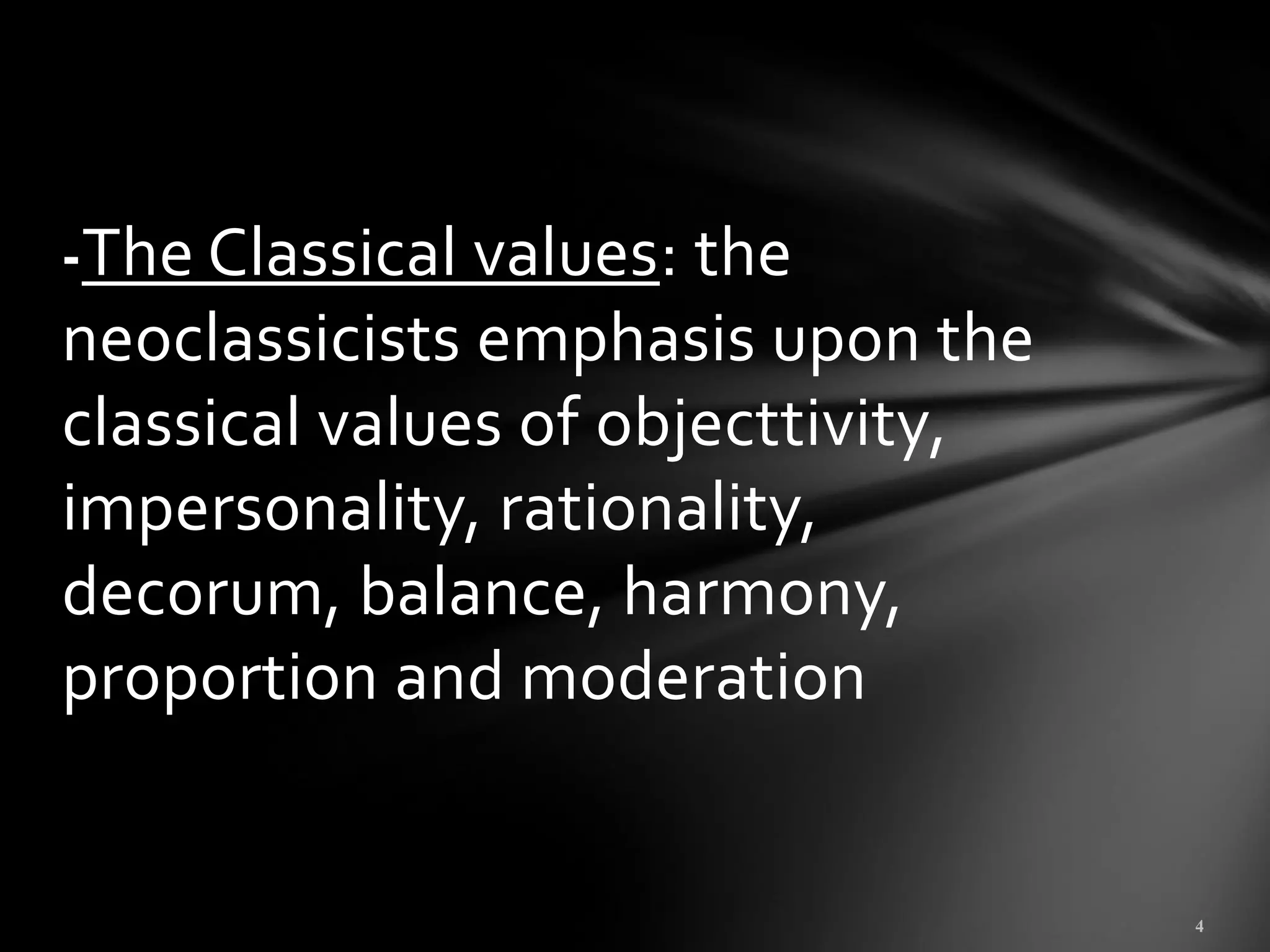 MAPEH 9- THE ELEMENTS OF NEOCLASSICISM AND ROMANTICISM. | PPT