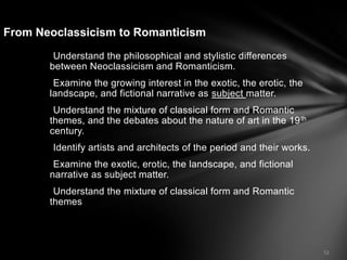 MAPEH 9- THE ELEMENTS OF NEOCLASSICISM AND ROMANTICISM. | PPT
