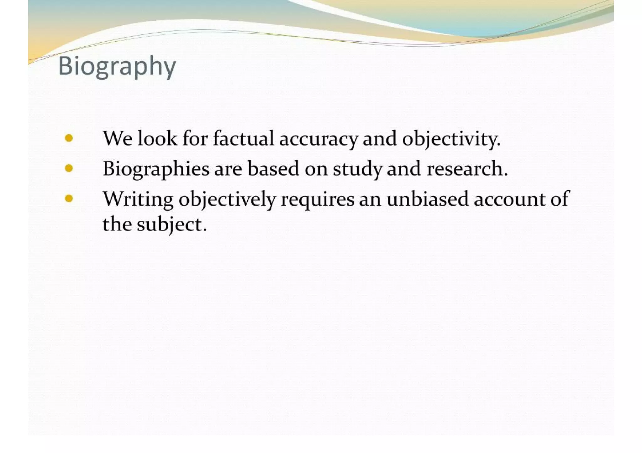 The Elements Of Nonfiction Biography & Autobiography | PDF