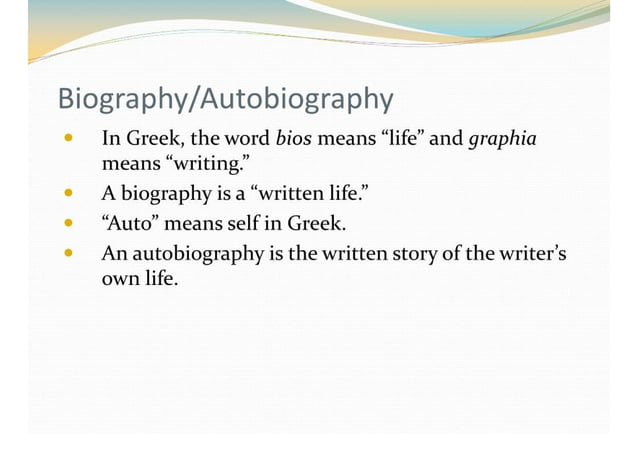 The Elements Of Nonfiction Biography & Autobiography | PDF