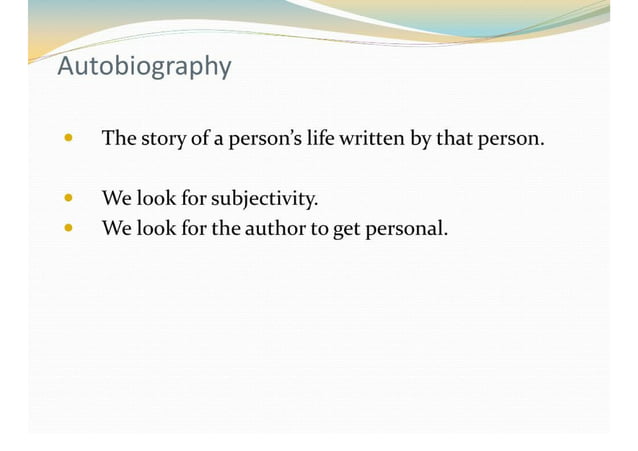 The Elements Of Nonfiction Biography & Autobiography | PDF