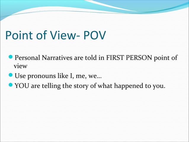 The elements of personal narrative | PPT