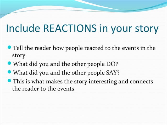 The elements of personal narrative | PPT