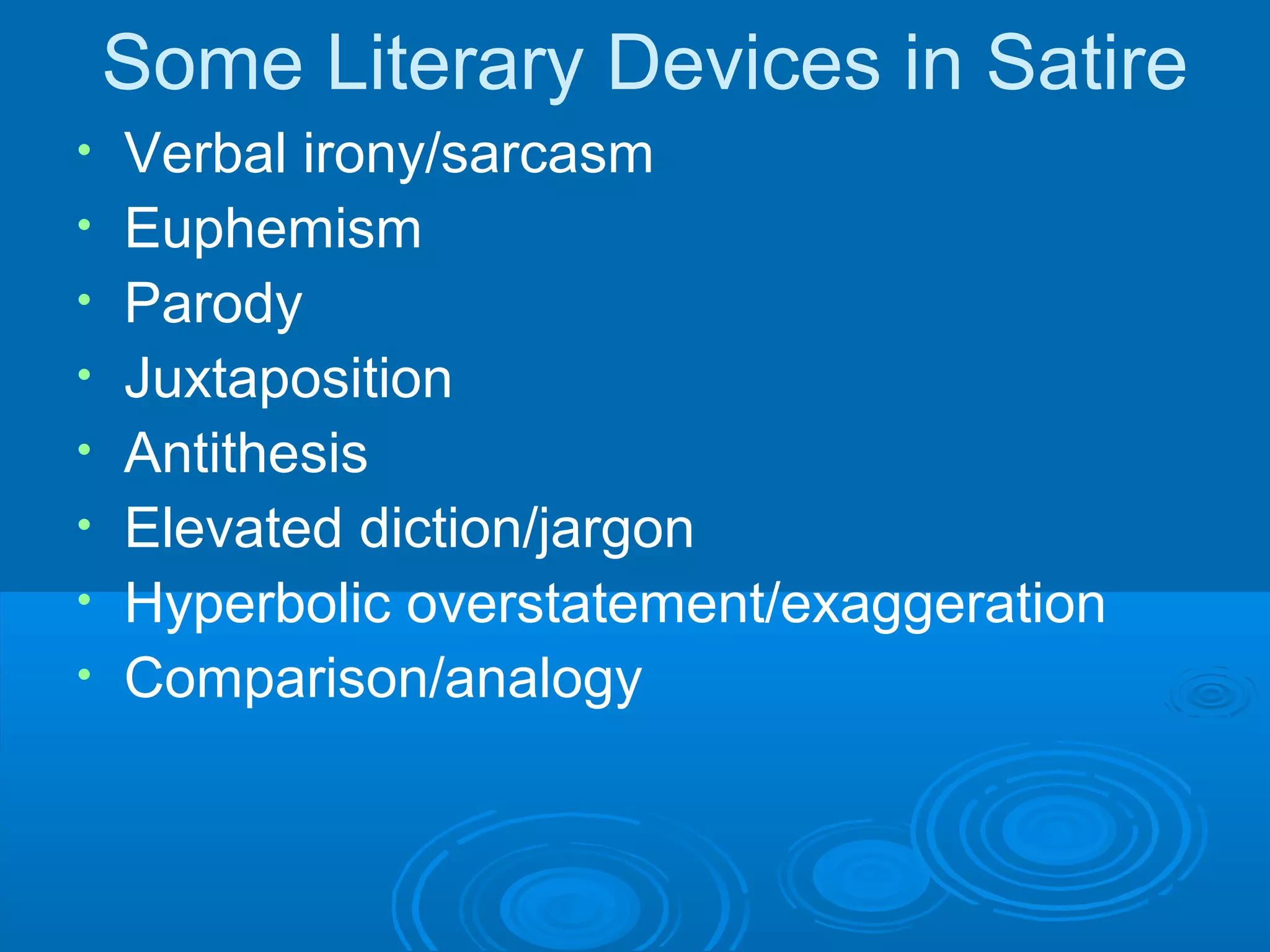 The elements of satire powerpoint online | PPT