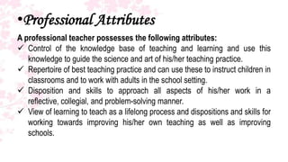 The elements of teaching and learning | PPTX