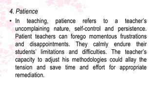 The elements of teaching and learning | PPTX