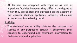 The elements of teaching and learning | PPTX