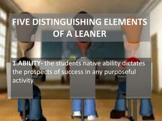 The elements of teaching and learning | PPTX